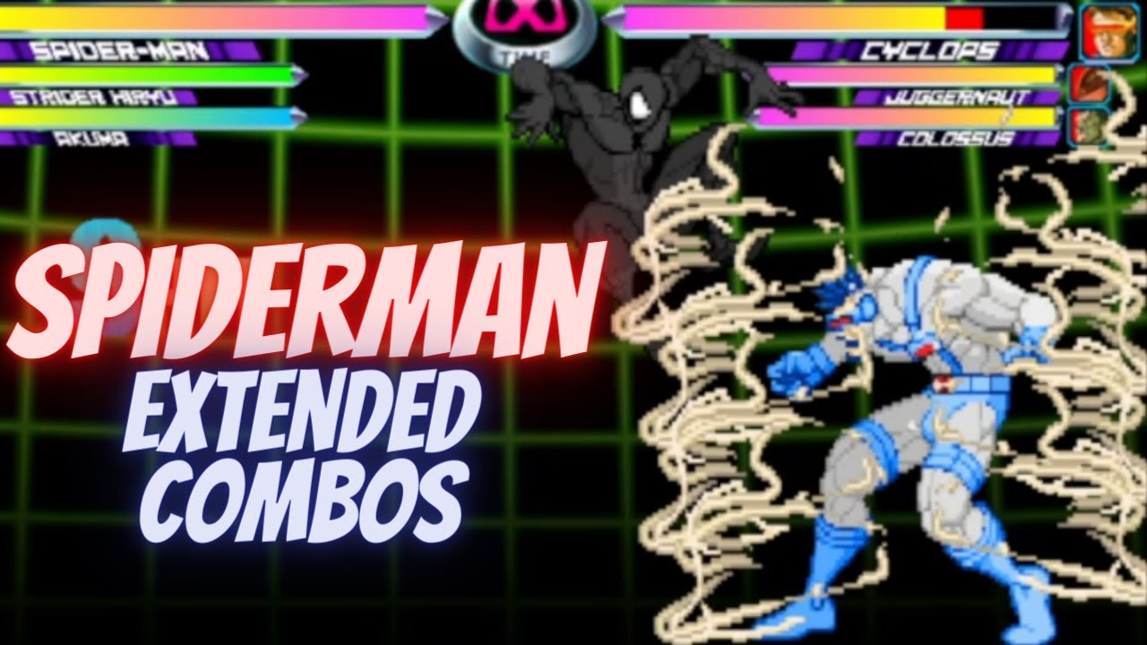 MvC2 - Spiderman Extended Combos - YouTube