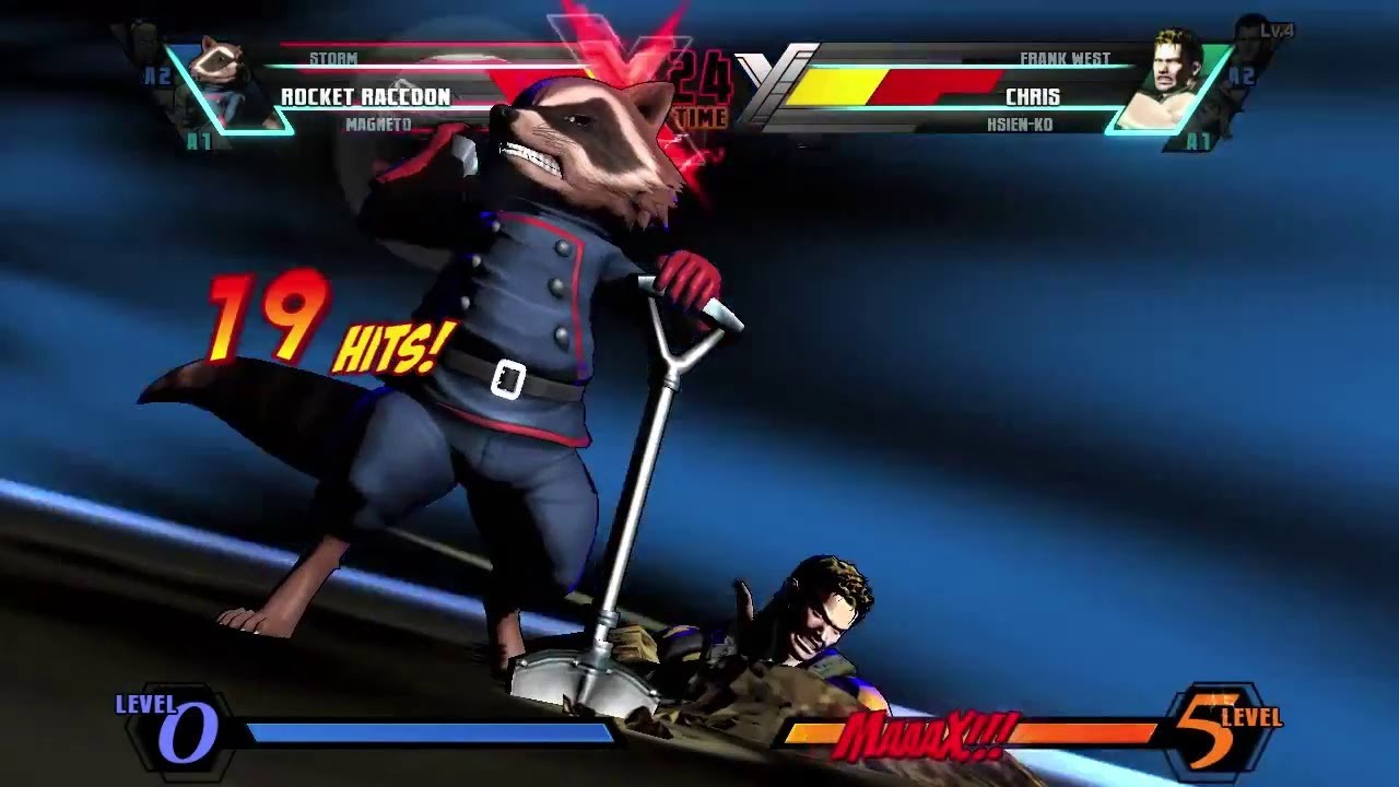 Ultimate Marvel vs Capcom 3 'Rocket Raccoon, Magneto, Storm vs Frank ...