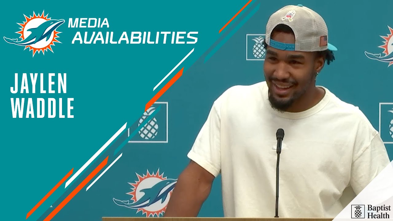 Jaylen Waddle meets with the media | Miami Dolphins - YouTube