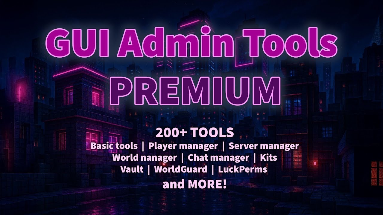 ⛏️ GUI Admin Tools PREMIUM ⛏️ - ALL IN ONE Minecraft Spigot Plugin ...