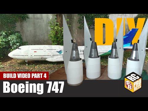 How to Make Giant Boeing 747-400 RC Plane Part 4 - YouTube