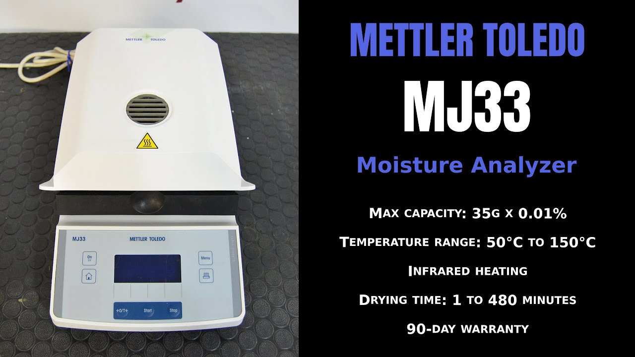 Mettler Toledo MJ33 Moisture Analyzer (Item - 0685E BALANCE) - YouTube