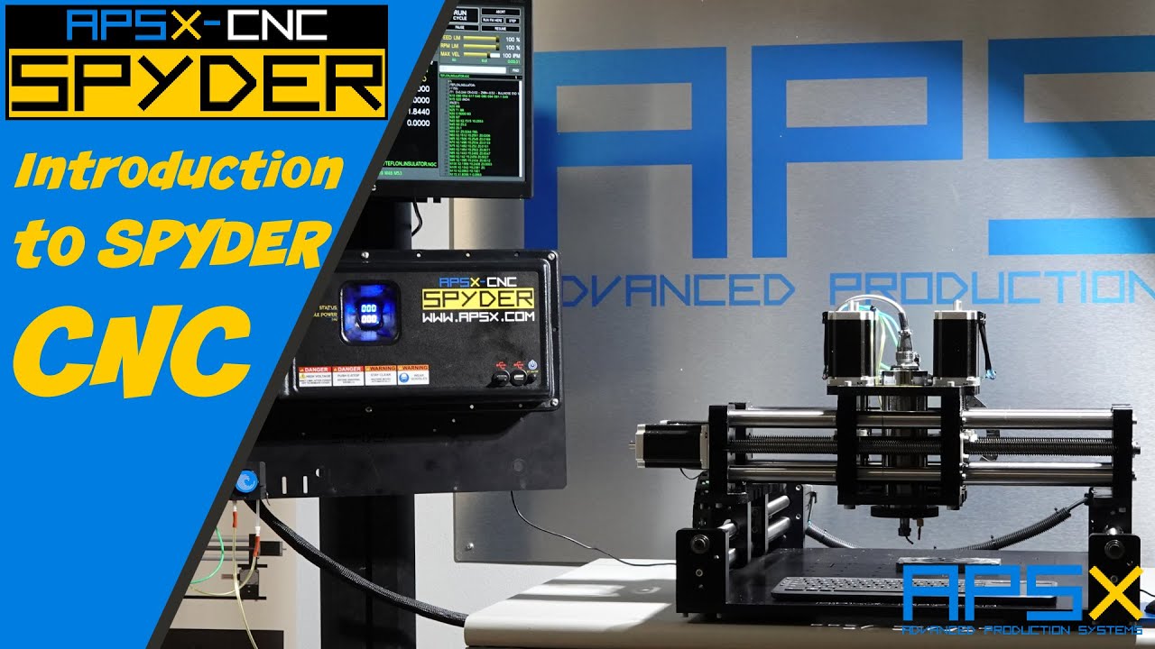 APSX Spyder CNC Machine 2021 - Part 1 - Power up and Tool Change - YouTube
