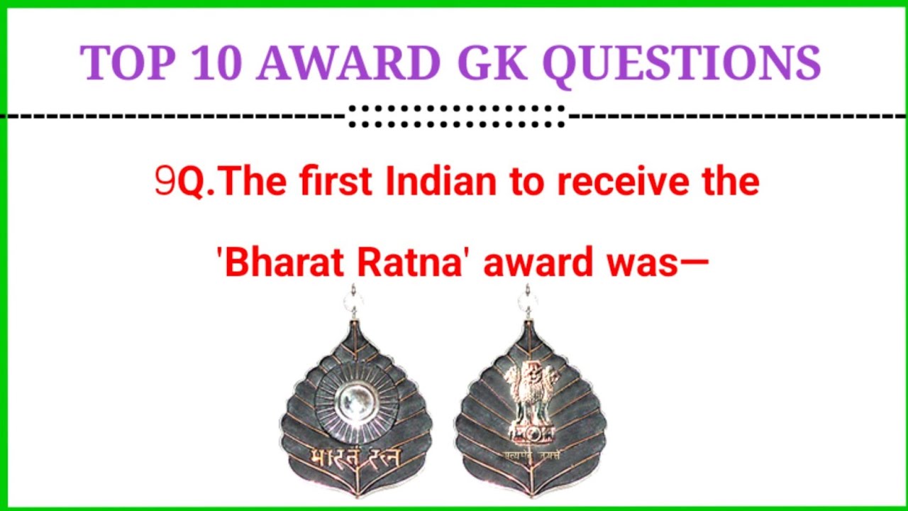 Top 10 Award Gk question and answer | GK questions & answers | GK - 04 ...