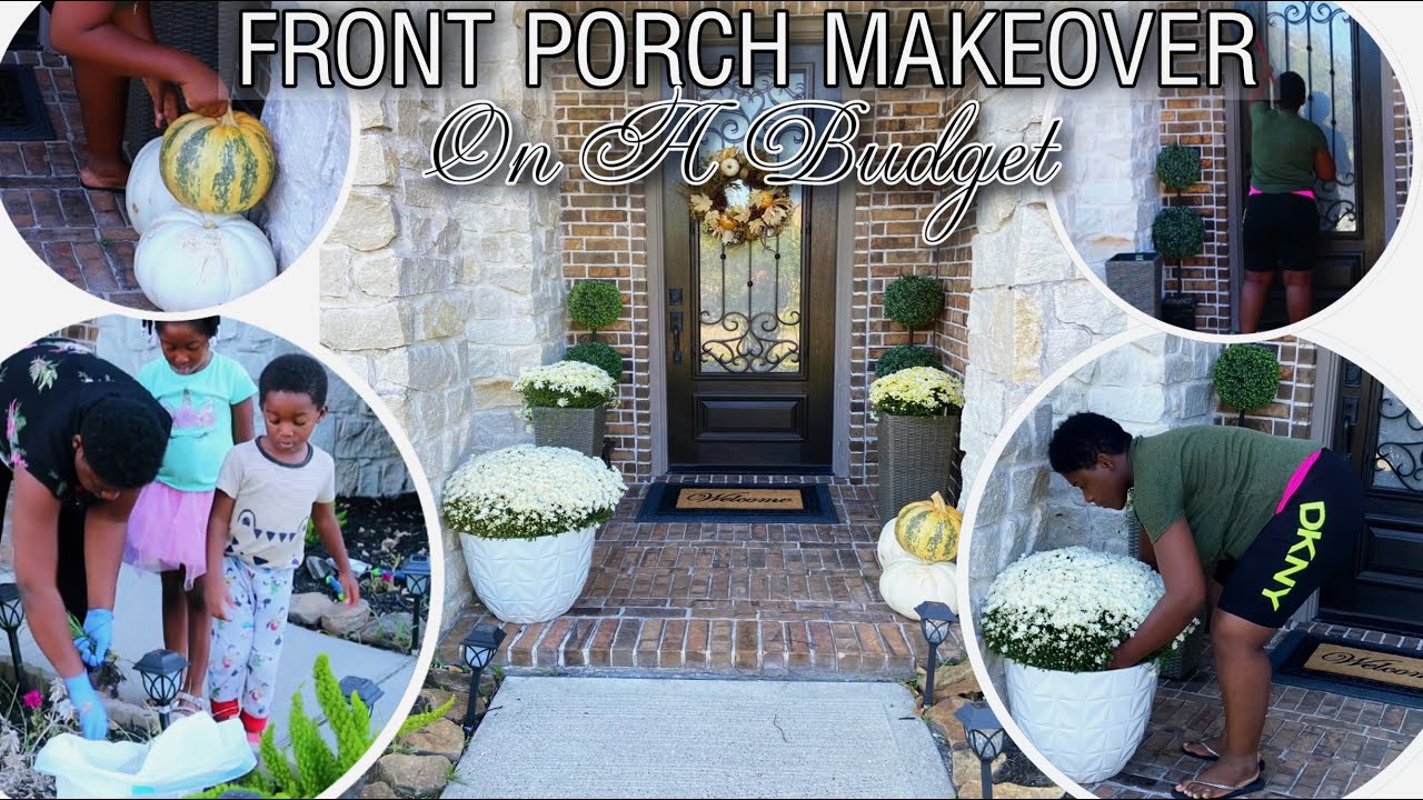New 🍂 FRONT PORCH CLEAN & DECORATE WITH ME | DECORATING IDEAS - YouTube