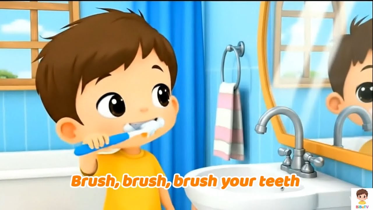 Brush Brush Brush Your Teeth 🦷 | Kids Song for Babies & Toddlers ...