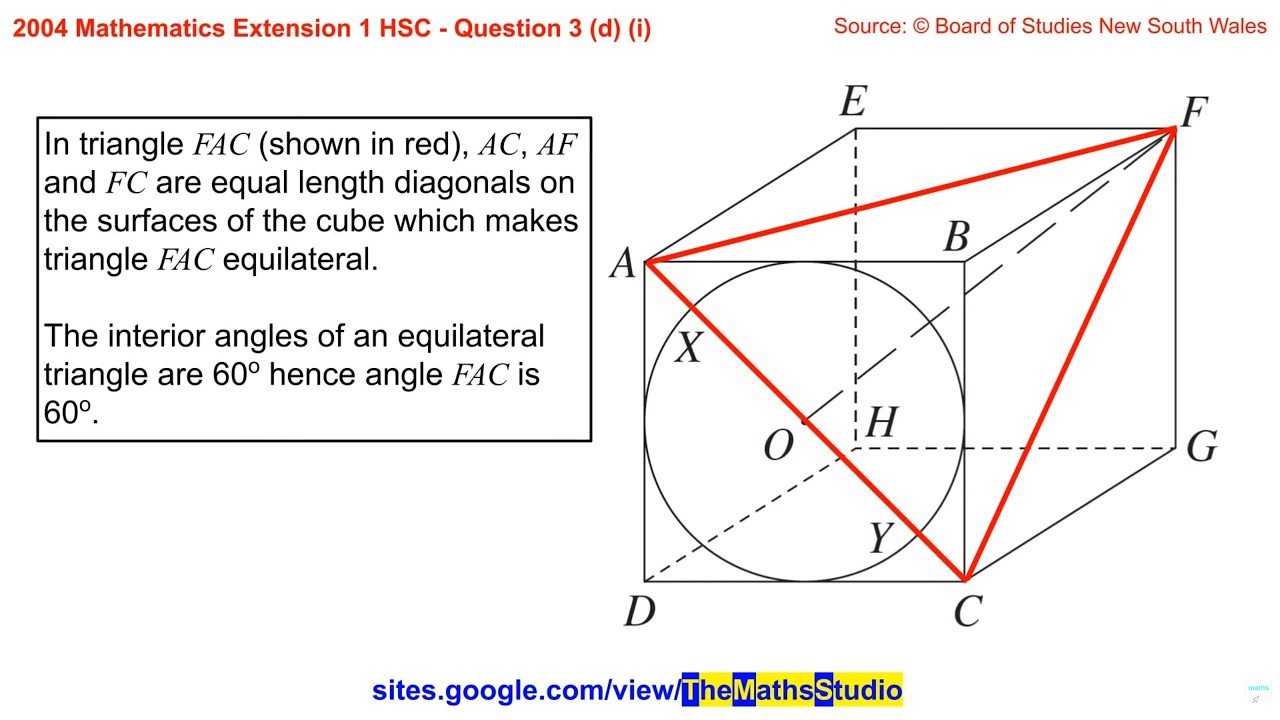 2004 Maths Extension 1 HSC Q3d Solve problem involving trigonometry in ...