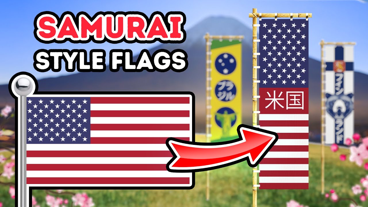 National Flags in Japanese Samurai Style! - YouTube
