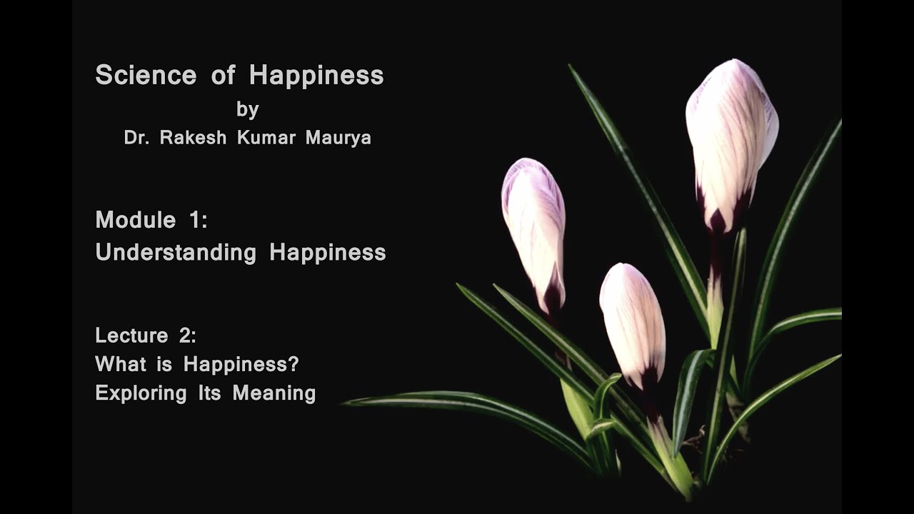 Science of Happiness: Module 1, lecture 2: What is Happiness? Exploring ...
