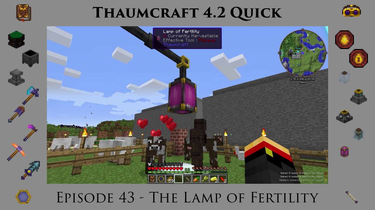 Thaumcraft Quick 4.2 E43 - Lamp of Fertility - YouTube
