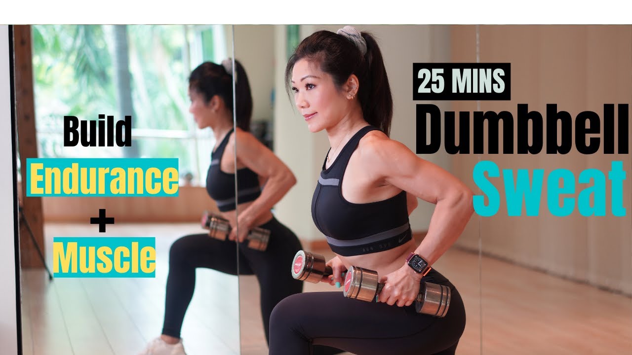 25 Mins Full Body Dumbbell Workout | Dumbbell Circuit | DEBBIE LOK ...