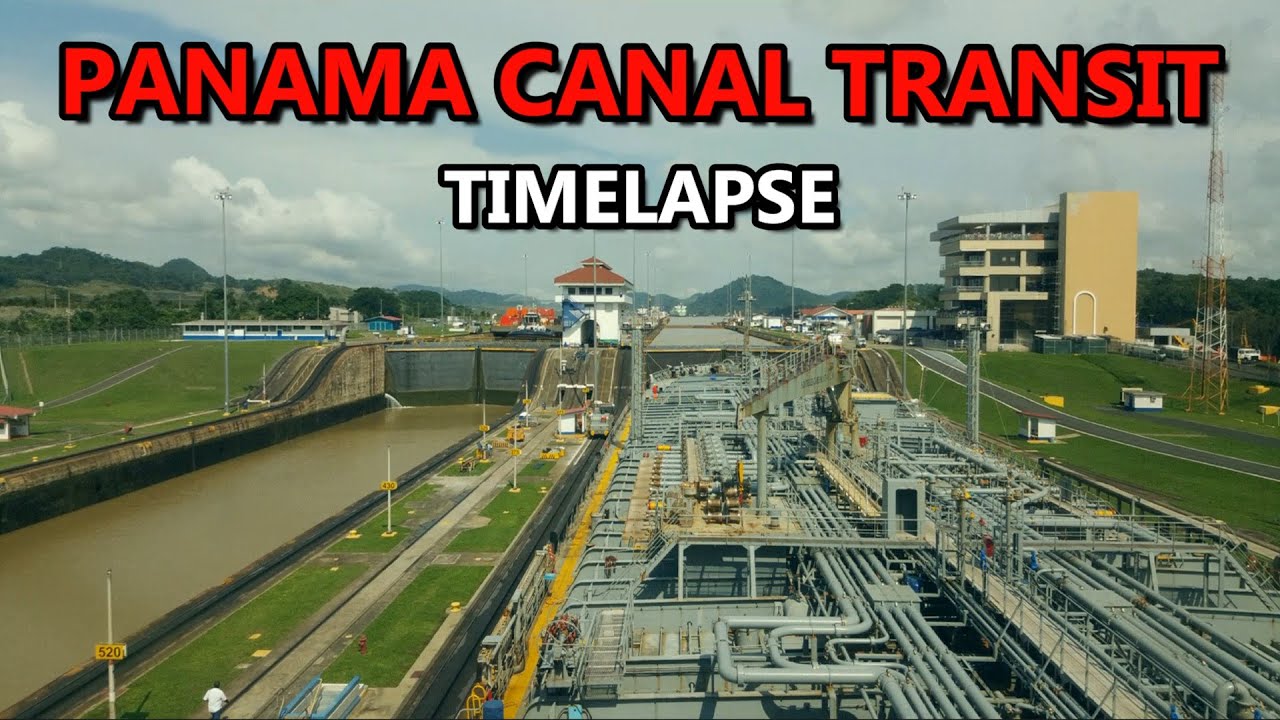 Oil Tanker Passing Panama Canal Locks | Timelapse - YouTube
