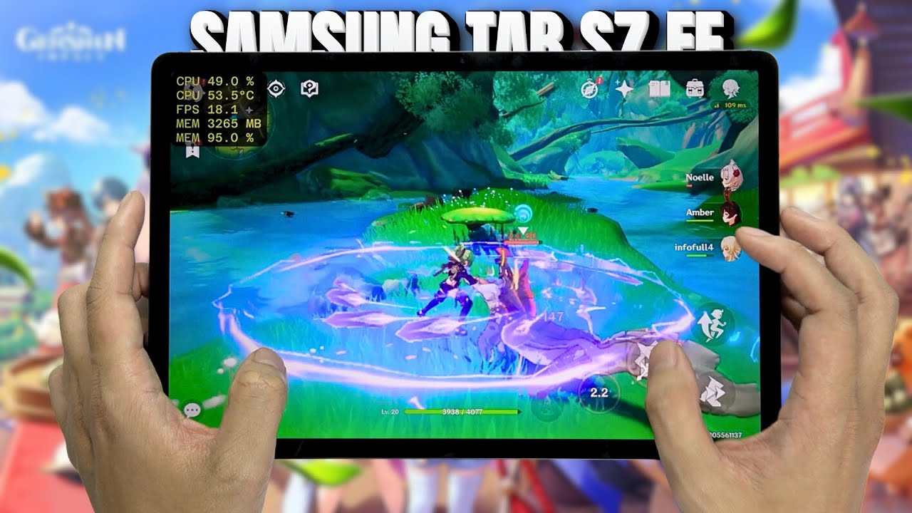 Samsung Tab S7 FE test game Genshin Impact Max Graphic | Highest 60 FPS ...