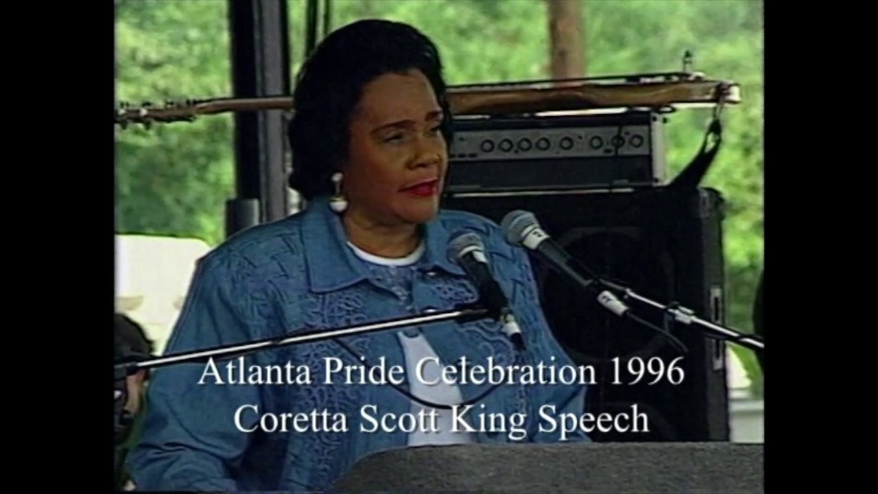 Coretta Scott King Speaks at the 1996 Atlanta Pride Celebration. - YouTube