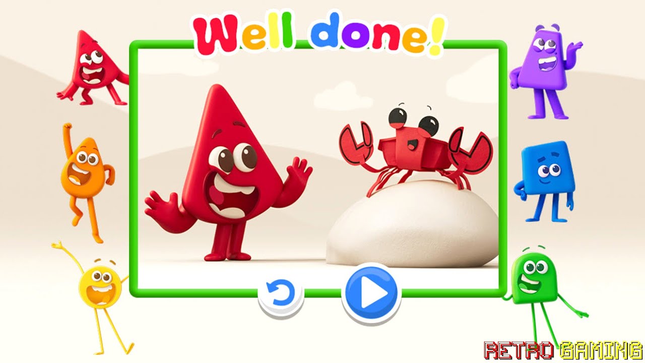 Colourblocks Red Crab Jigsaw Retro Gaming - YouTube