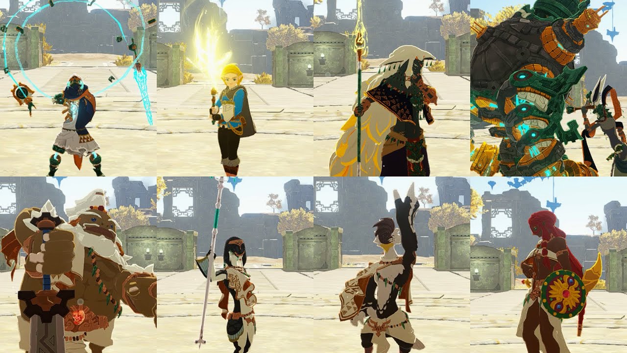 Hyrule Warriors: Age of Imprisonment - All Characters Idle Animations ...
