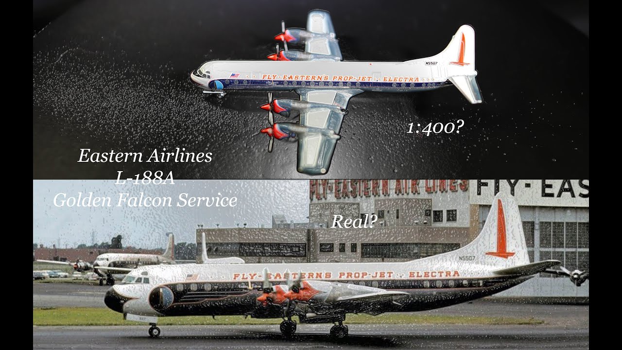 Real History of Gemini Jets Eastern Airlines L-188A in Golden Falcon ...