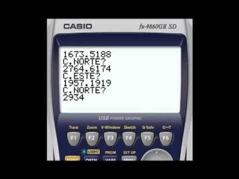 CASIO 9860G CALCULO DE AREA Y PERIMETRO - YouTube