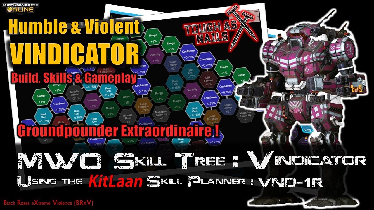 [BRxV] MWO Skills & Build : Vindicator Groundpounder - YouTube