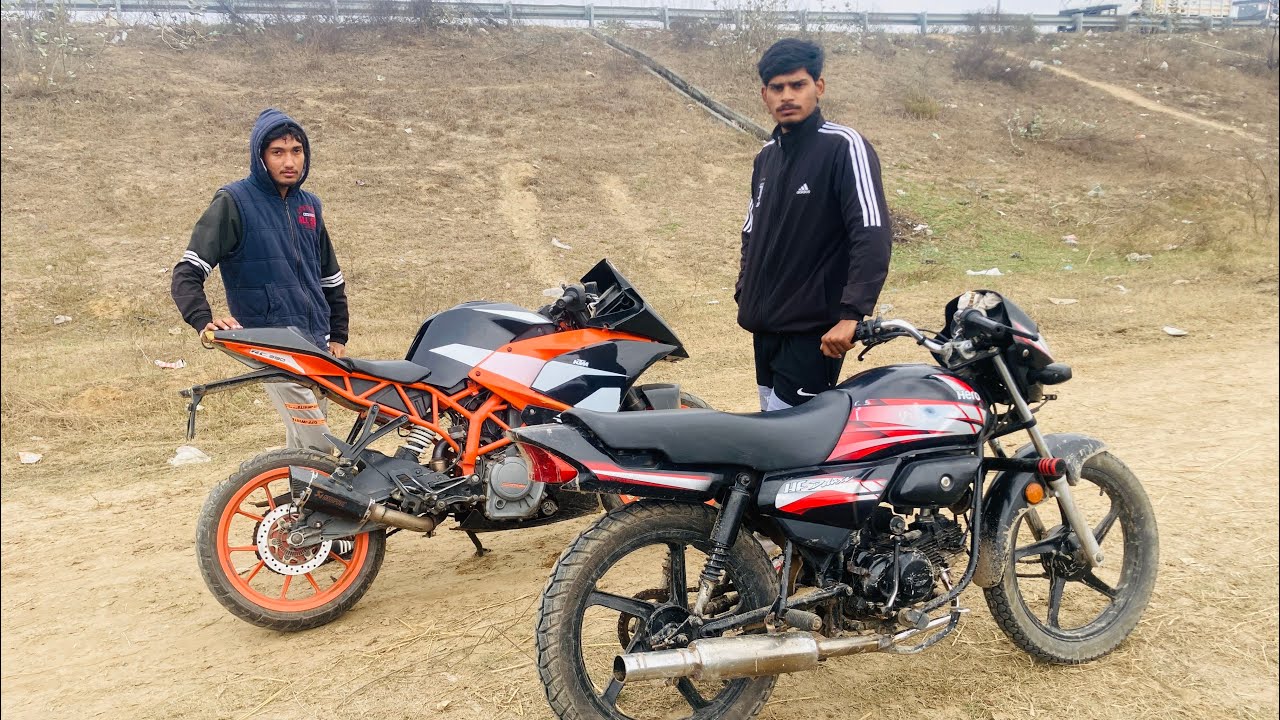 Ktm 390 vs bullet 350 vs HF deluxe exhaust sound - YouTube