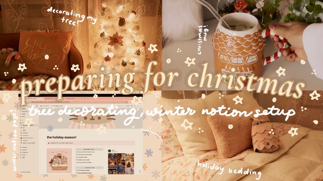getting into the holiday spirit! 🎄 christmas tree decorating & winter ...