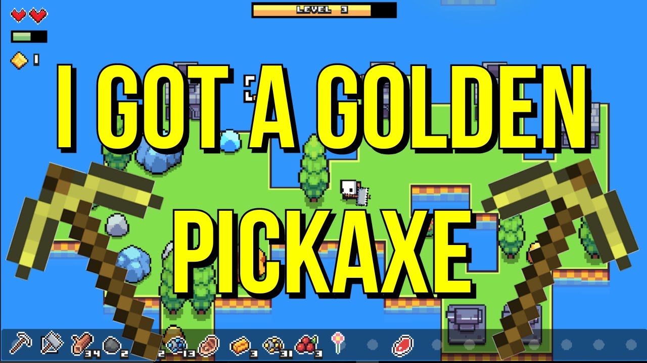 Forager Alpha 6 | Eps. 2 - I got a golden pickaxe - YouTube