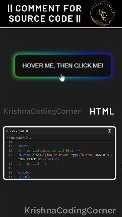 Hover & Click Glow Effect || HTML CSS || #html #css #shorts - YouTube