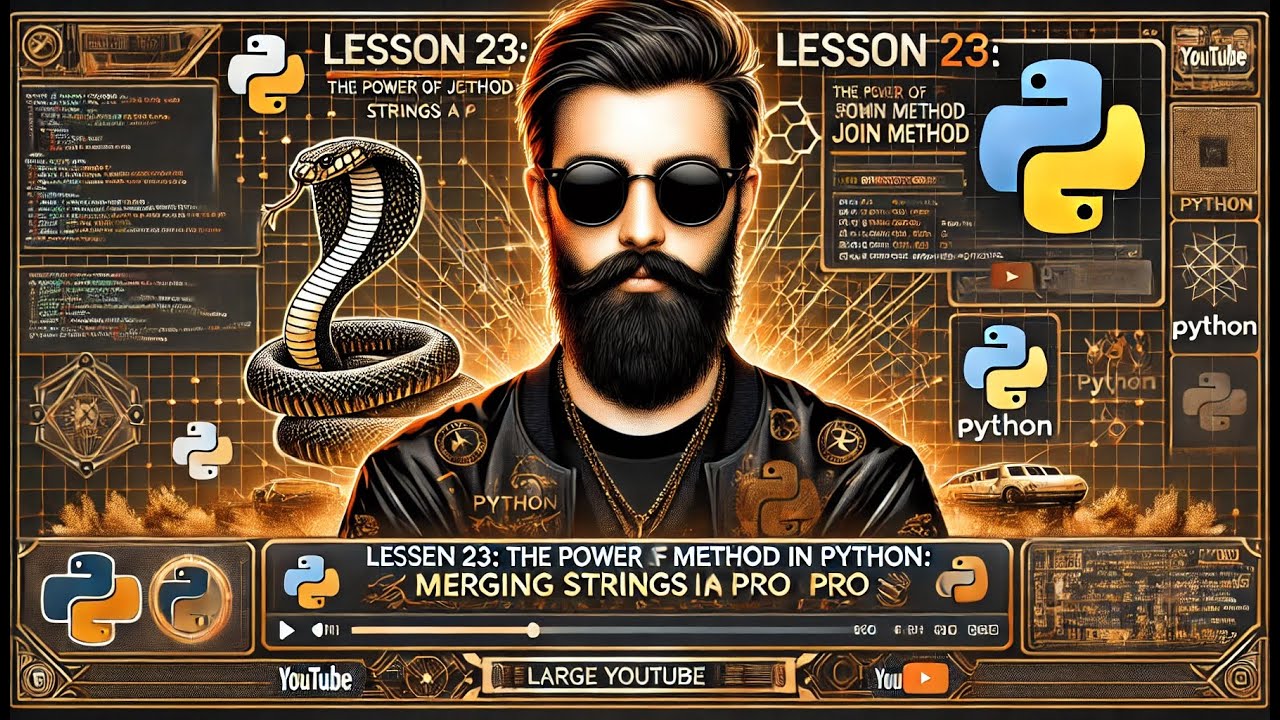 Lesson 23: The Power of Join Method in Python: Merging Strings Like a Pro 🔗 - YouTube