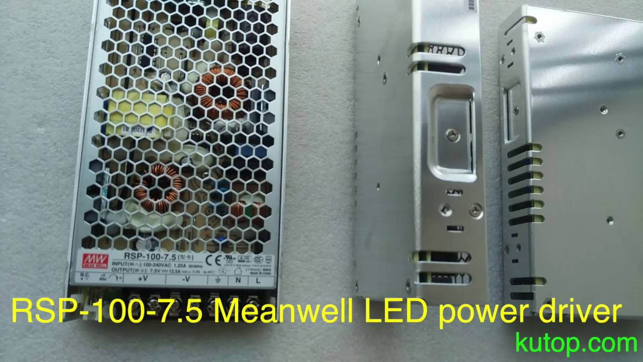RSP-100-7.5 Meanwell LED driver power supply - kutop.com - YouTube