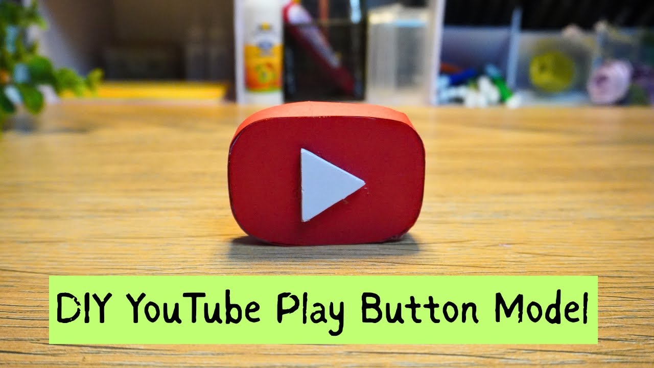 DIY YouTube Play Button Model | Easy Craft Idea with Paper & Cardboard ...