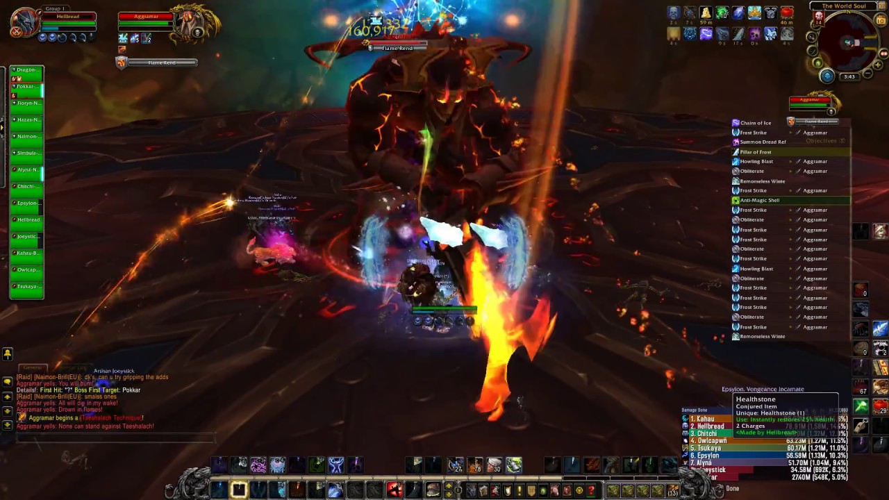 WoW PTR 7.3 Aggramar Raid Testing - Frost DK - YouTube