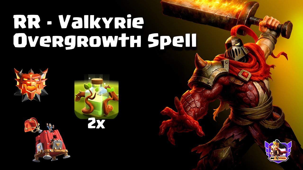 Menyerang dengan RR & VALKYRIE & Spell Akar 2x - YouTube