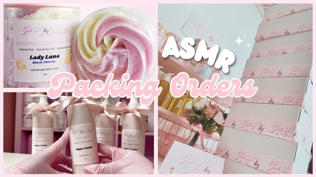 Day in a life of a small business owner ASMR packing orders, No Talking ...