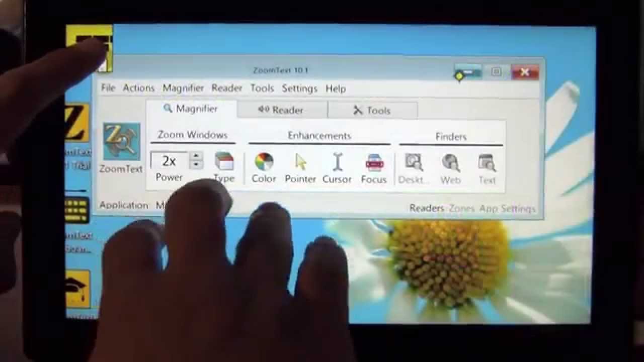 Zoomtext 10.1 in Windows 8 - latest features - YouTube