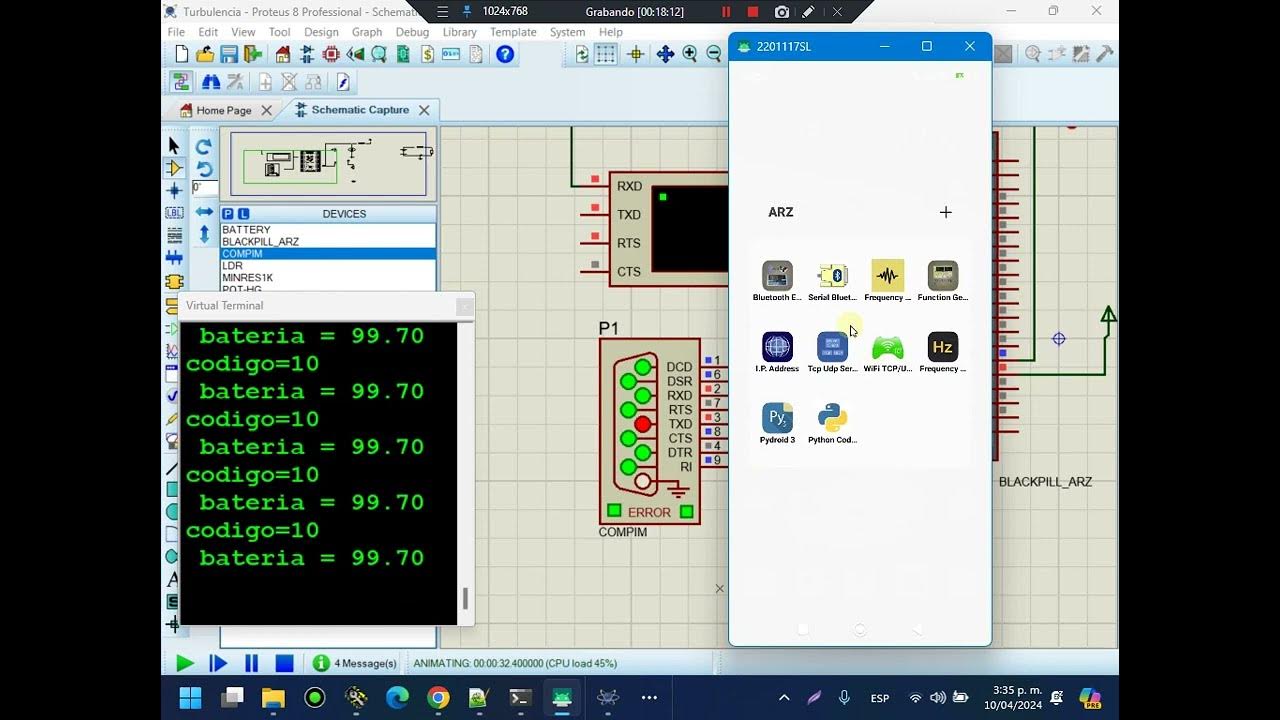 STM32 2024_I SEM. CLASE 11, COMUNICACION BLUETOOTH CON EL CELULAR, MONITOREO DE VARIABLES. - YouTube