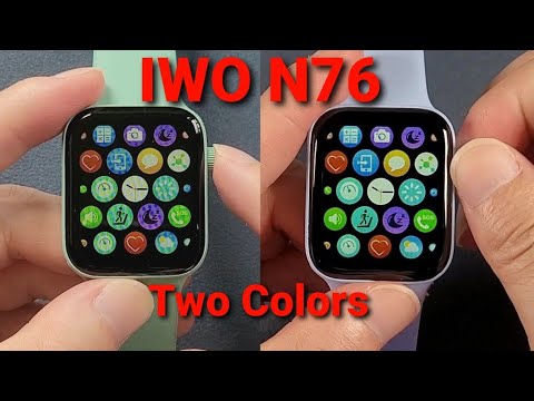 KIWITIME IWO N76 Smartwatch Sky Blue and Green Color Quick View - YouTube