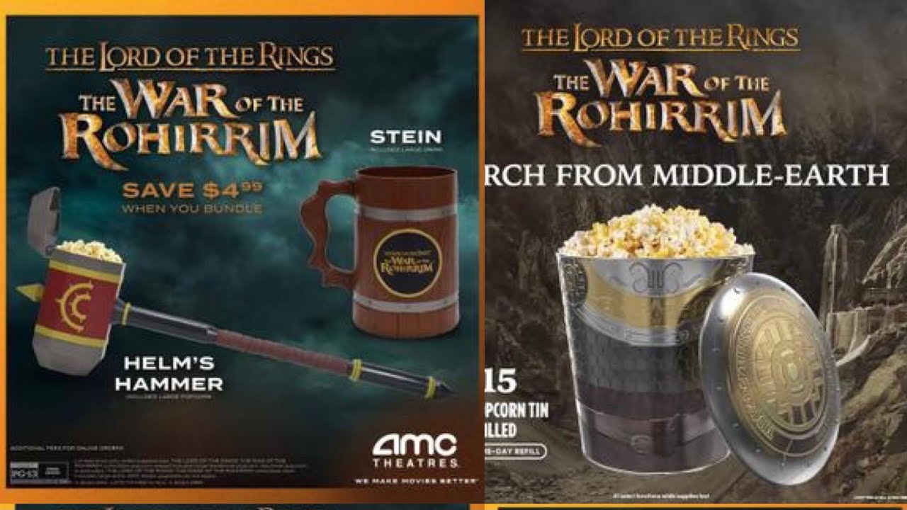 New War of Rohirrim Popcorn Buckets revealed AMC, Regal, Cinemark - YouTube
