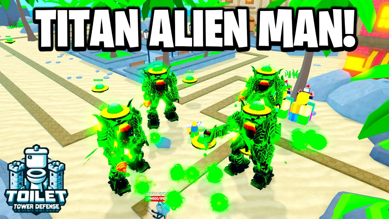 ЗАТЕСТИЛ НОВУЮ ЭКСКЛЮЗИВКУ TITAN ALIEN MAN в Toilet Tower Defense ...