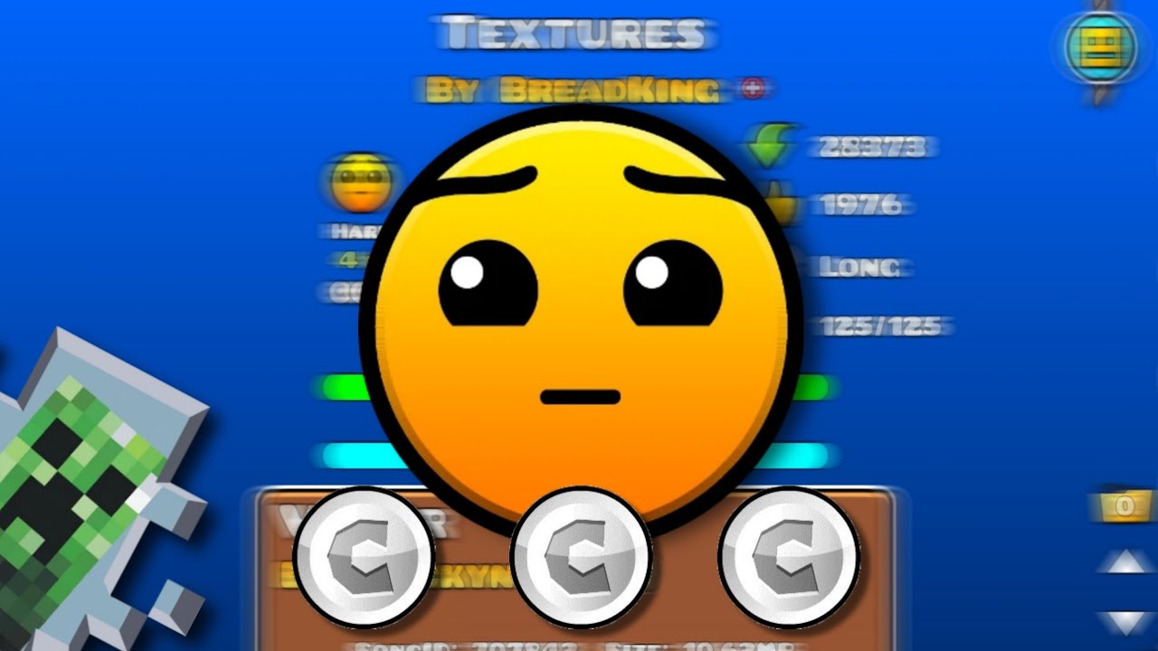 "Textures" by BreadKing (3 coins) | Geometry Dash - YouTube