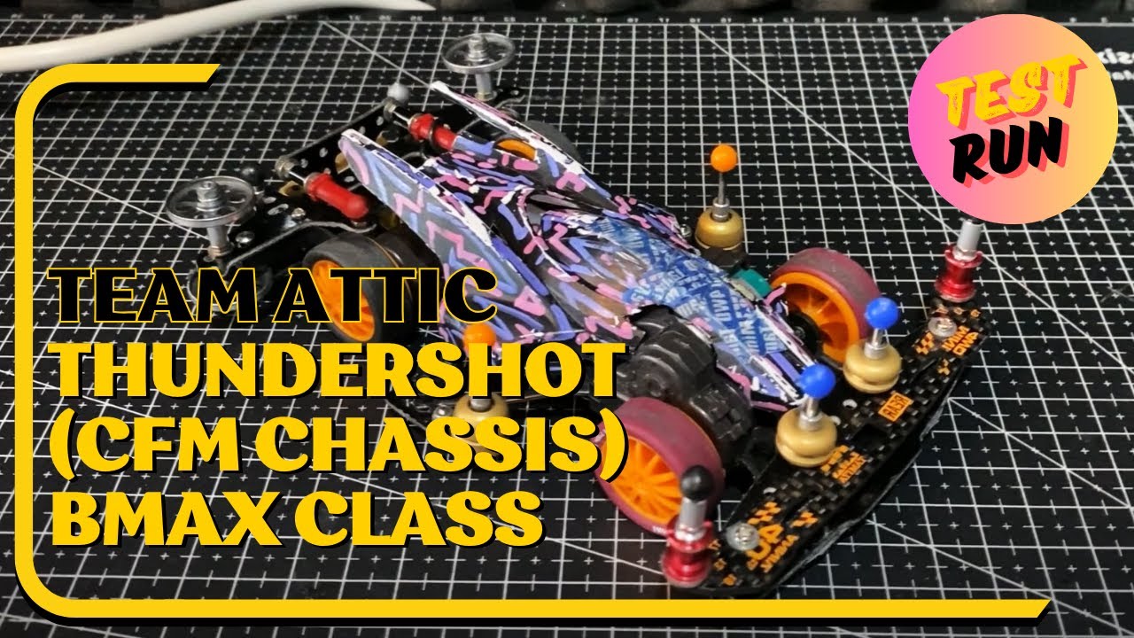 Tamiya Mini 4WD - Thundershot CFM Chassis (Bmax) Test Run - YouTube