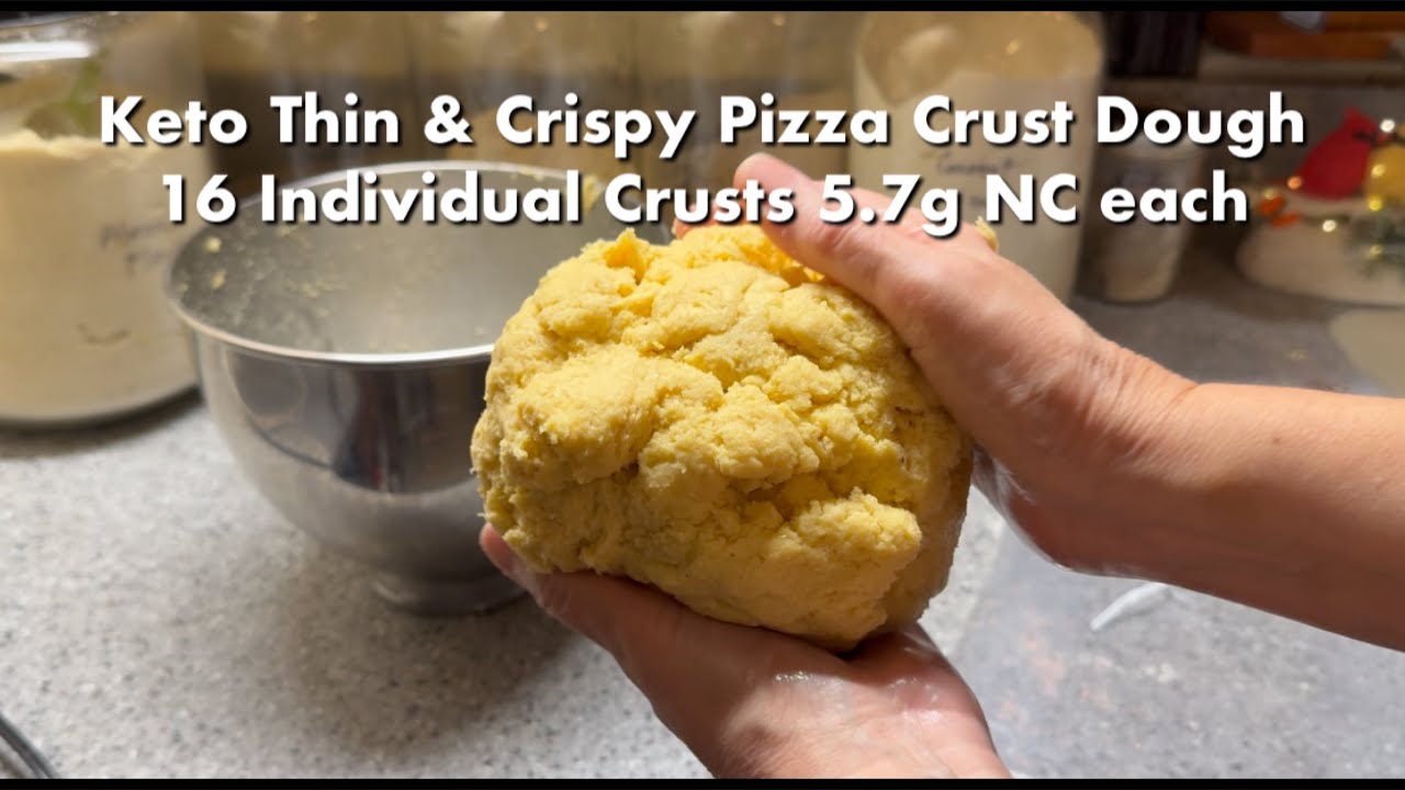 Keto Thin & Crispy Pizza Dough Recipe (16 Individual Size Crusts) 5.7g NC per Crust - YouTube