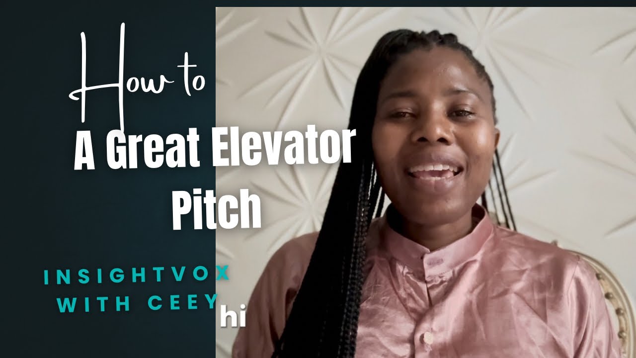 How to - Example of a Great Elevator Pitch - YouTube