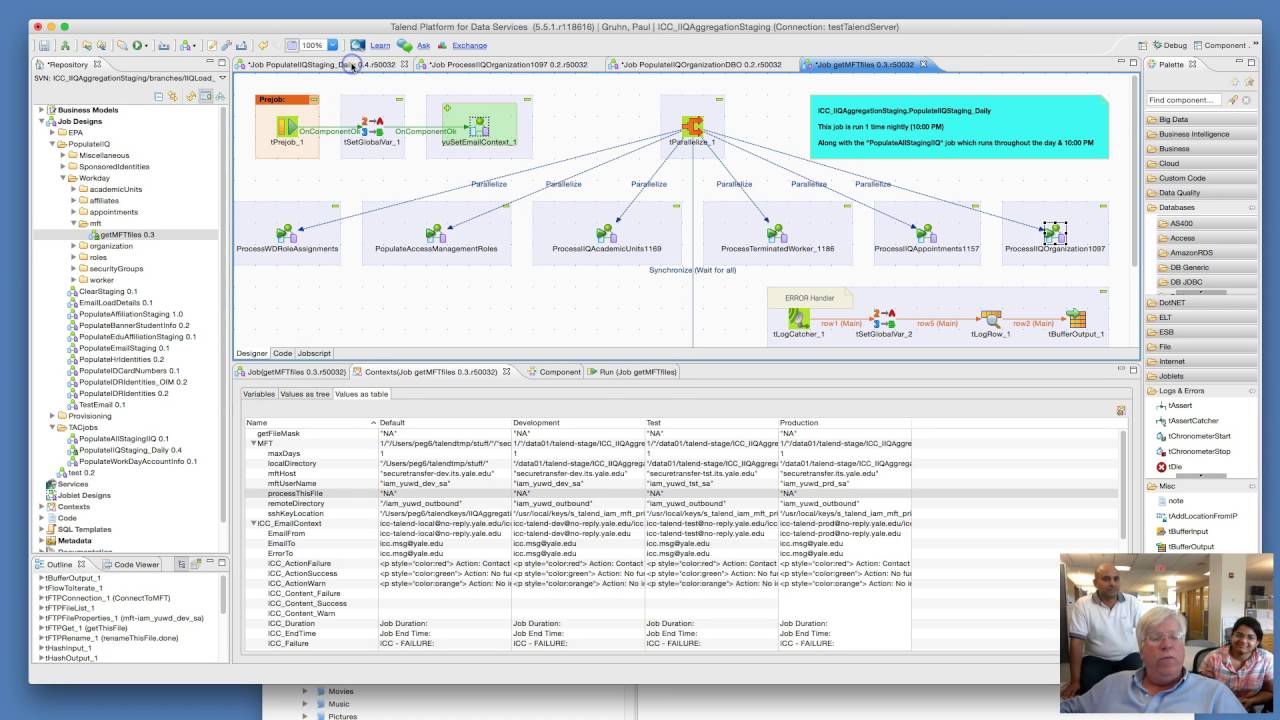 Talend Jobs Processing MFT Files - YouTube