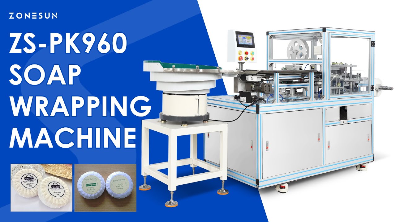 ZONESUN ZS-PK960 Automatic Hotel Soap Packaging Wrapping Machine - YouTube
