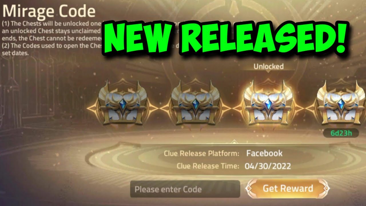 NEW RELEASE CODE 🤩🤩🤩 - Mirage Code | Mobile Legends: Adventure - YouTube
