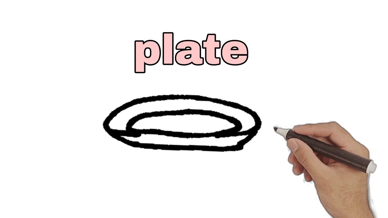 Easy plate drawing || how to draw a plate || drawing simple plate - YouTube