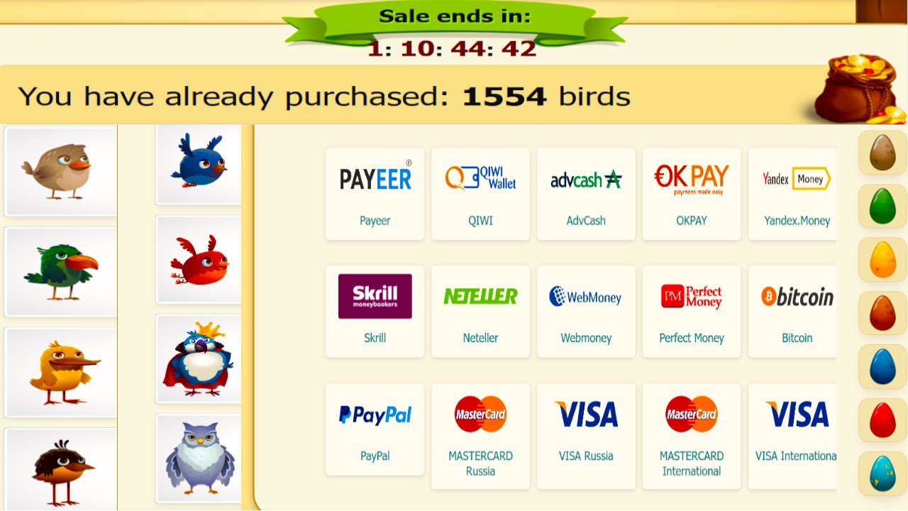 Coin Birds - online farm with money withdrawal - YouTube