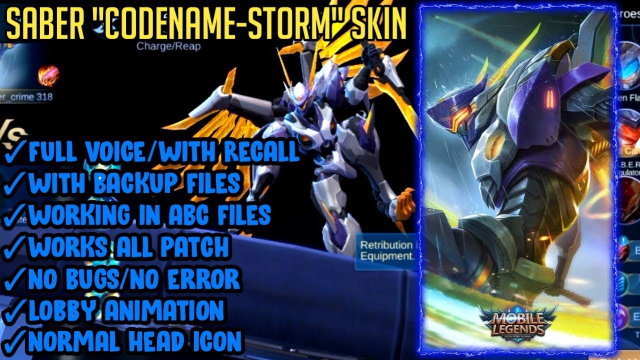 SABER "CODENAME - STORM" SKIN SCRIPT (ABC FILES) FULL VOICE | BACKUP ...