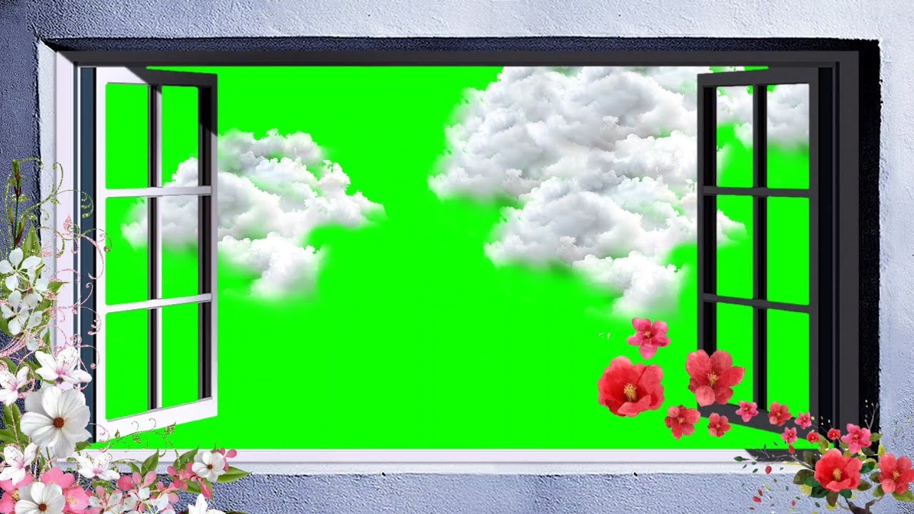 Sky Flying with In window Green Screen Effects Flower #windows #effects ...