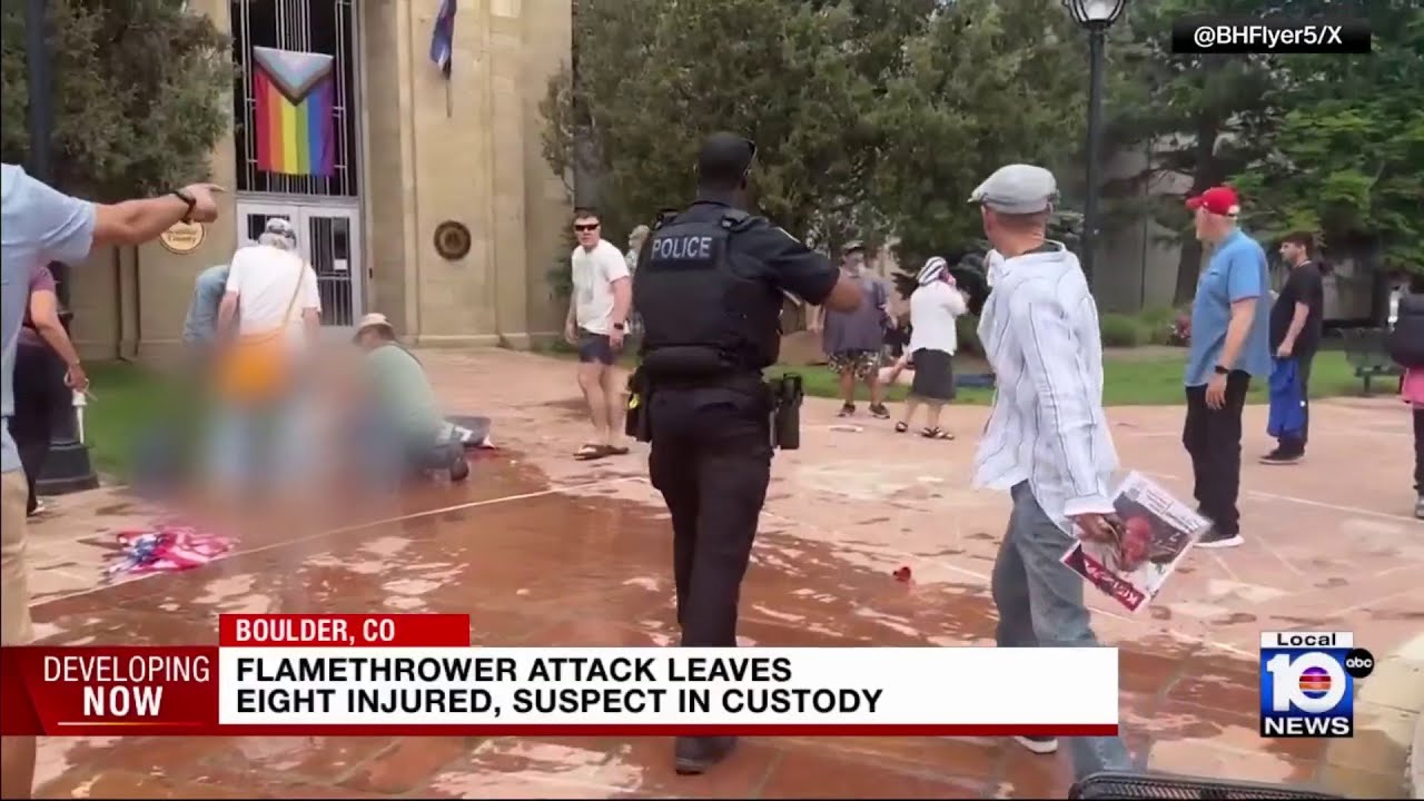 Flamethrower attack in Colorado leaves 8 injured - YouTube